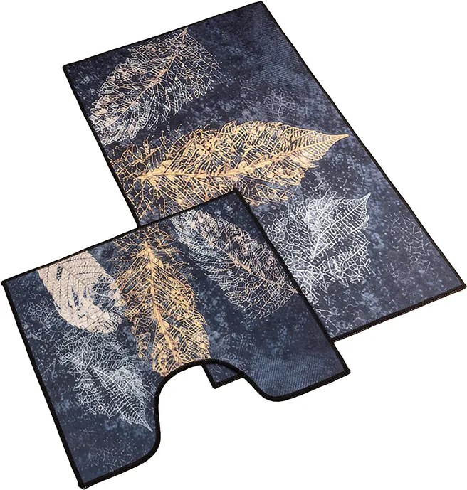 Bellatex 3D tisk  sada Šedá,Žlutá 60x100 cm 60x50 cm (SADA)