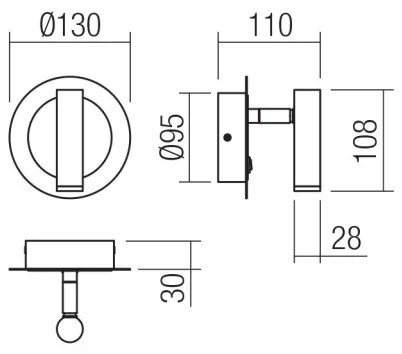 Redo 01-3089 - LED Nástěnné bodové svítidlo CLOSER LED/6W/230V bílá