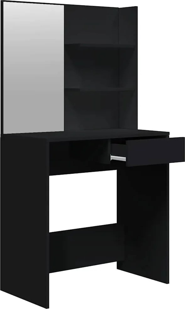 Set toaletního stolku černý 74,5 x 40 x 141 cm 3114140