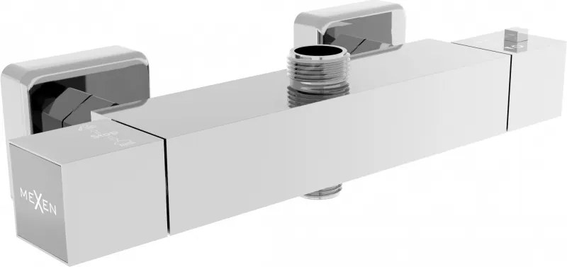 Mexen CUBE termostatická baterie s horním připojením, chrom, 77250-00