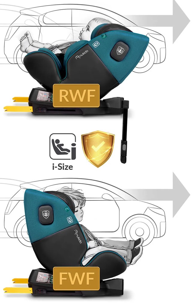 Dětská autosedačka Nukido Prestige Line černá-modrá 0-36 kg ISOFIX