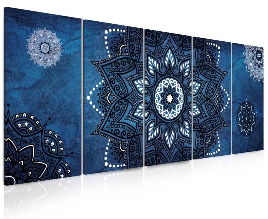 Malvis Malvis Obraz kouzelná mandala modrá  100x40 cm