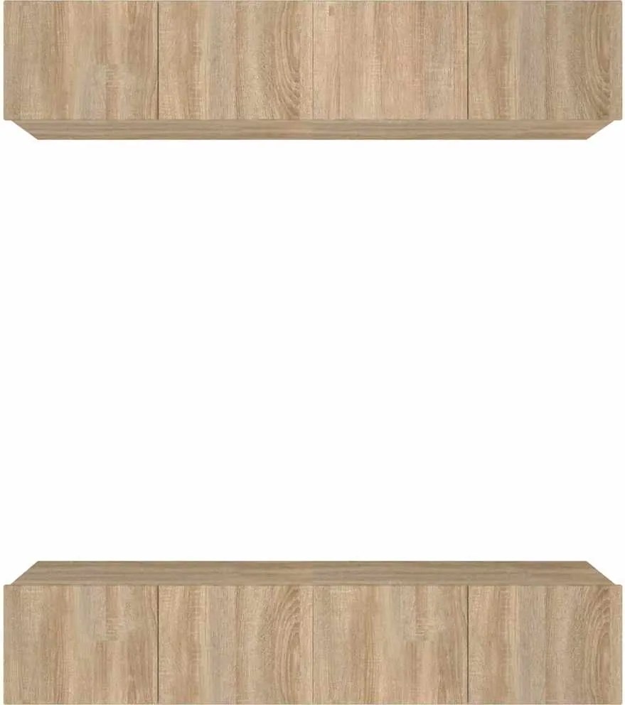 TV skříňky 4 ks dub sonoma 80 x 30 x 30 cm kompozitní dřevo 3114184