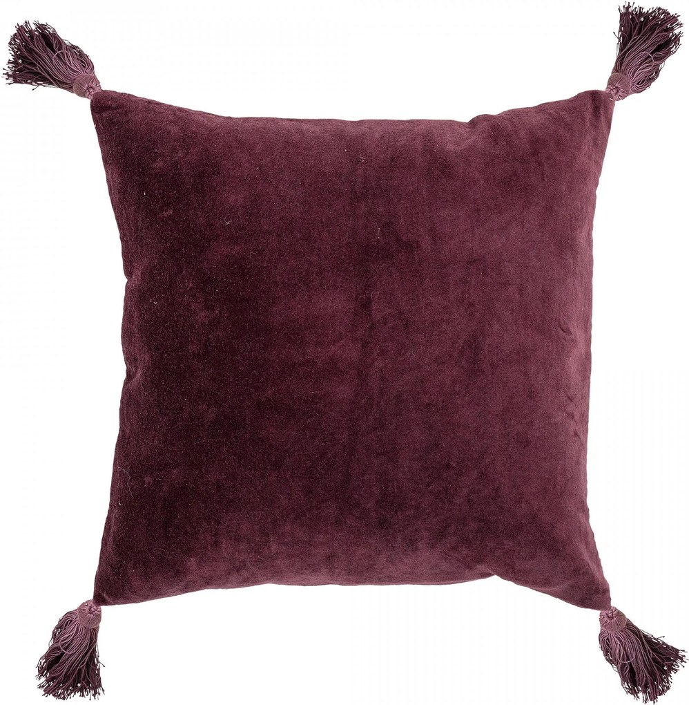 Bloomingville Polštář Burgundy Velvet, červená barva, textil