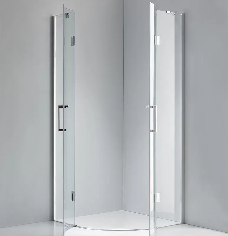 BPS-koupelny Čtvrtkruhový sprchový kout KZ92 90x90 chrom/transparent - bez vaničky