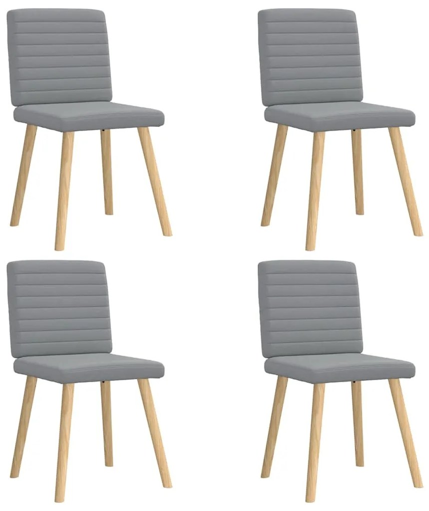 Jídelní židle 4 ks světle šedé textil 3315274