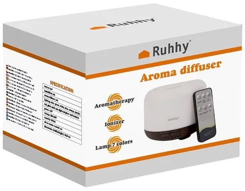 Ruhhy Aroma difuzér - LED zvlhčovač s dálkovým ovládáním N23511