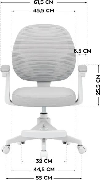 Dětská otočná židle Mark Adler Junior 3.1 Grey