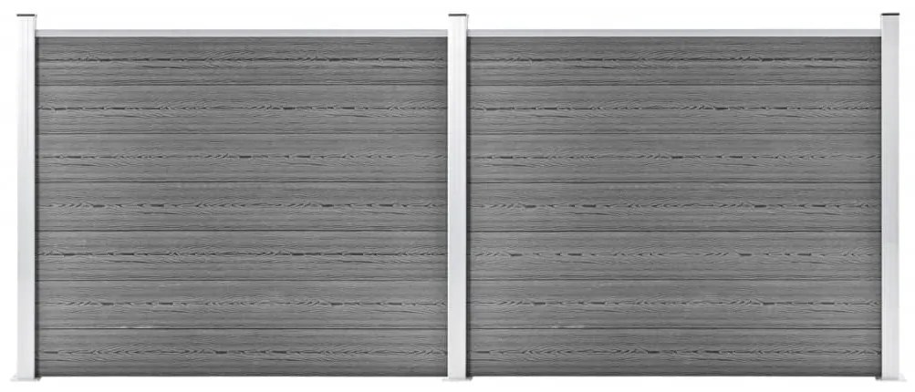 Set plotových dílců WPC 353 x 146 cm šedý 3070455