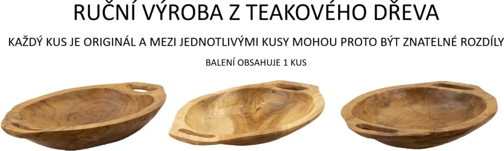 Dekorativní odkládací miska Wan z masivu