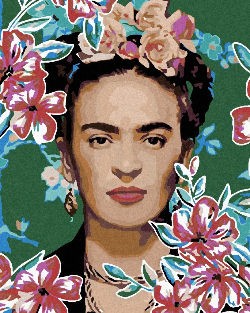 zuty malování podle čísel - frida kahlo i., 80x100 cm, bez rámu a bez vypnutí plátna