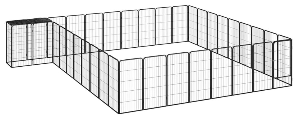 38panelová ohrádka pro psy černá 50 x 100 cm práškovaná ocel