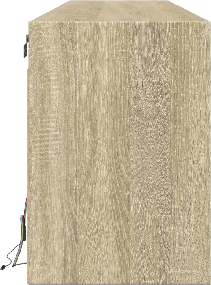 Nástěnná TV skříňka s LED dub sonoma 180 x 31 x 45 cm 3307935