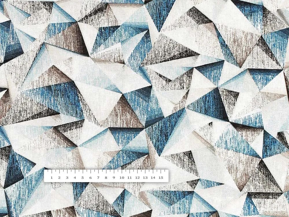 Biante Dekorační běhoun na stůl Porto PRT-007 Modro-hnědé krystaly 20x160 cm