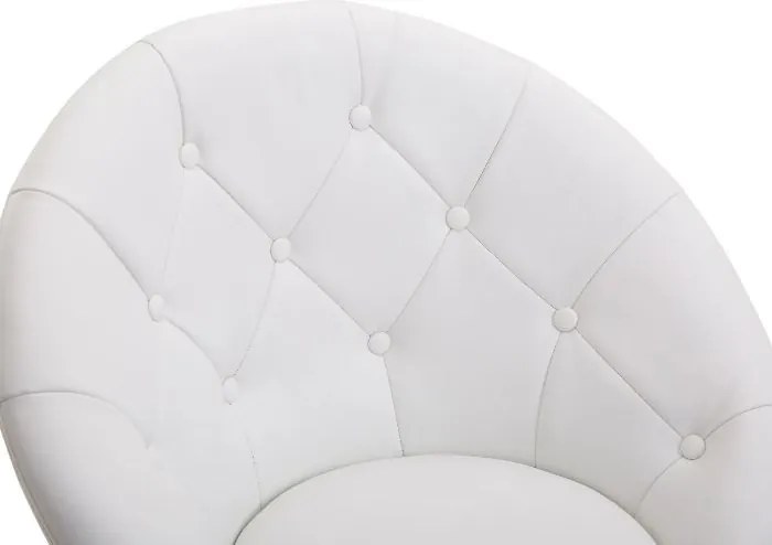 Goleto Designové otočné křeslo 68 x 63 x 80-92 cm | bílé