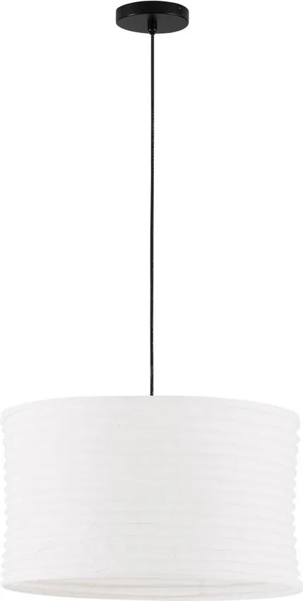 Bílé lněné závěsné svítidlo ø 50 cm Linnet – Nova Luce