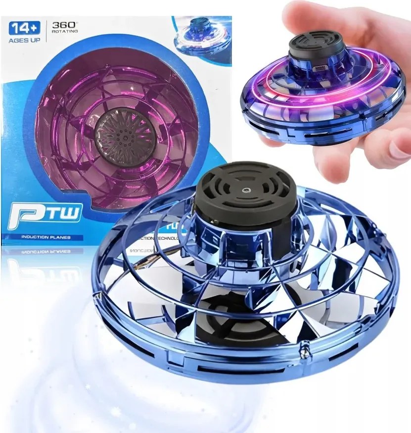 Létající LED UFO talíř - modrý