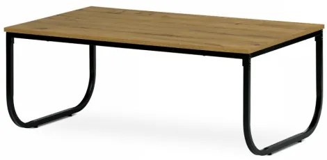 Konferenční stolek MDF divoký dub černý kov CT-622 OAK