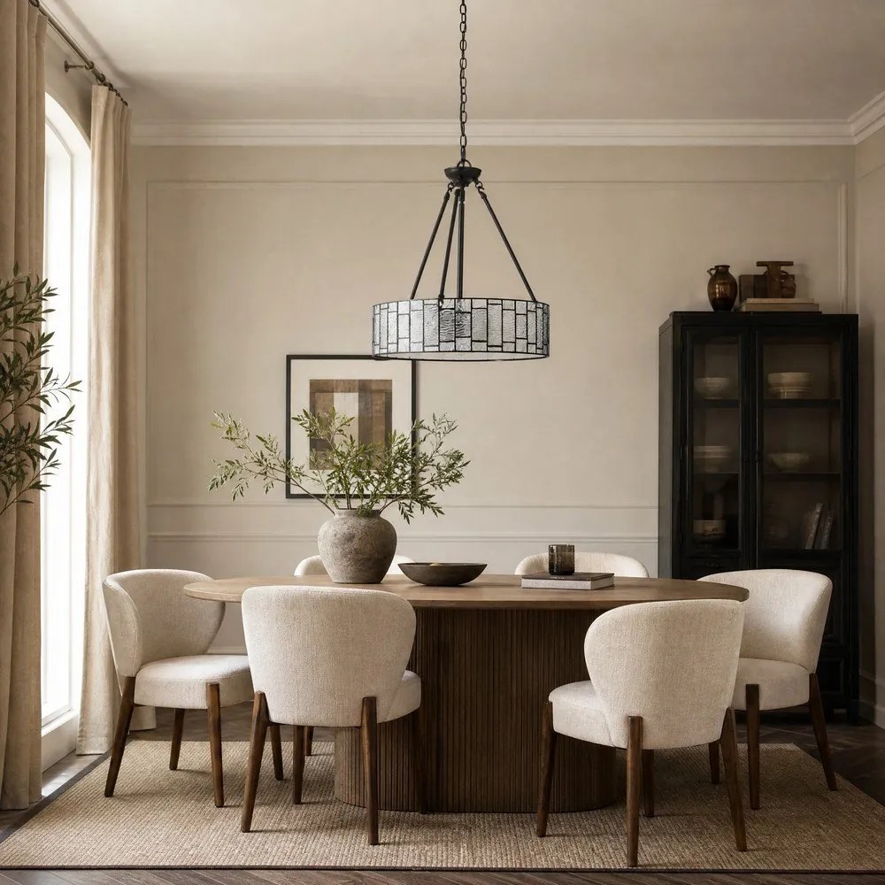 Kovové závěsné svítidlo se skleněným stínidlem ø 46 cm Waldorf – Premier Housewares