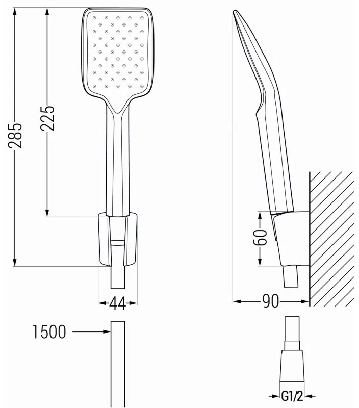 Mexen Royo R62 vanová sada, zlatá - 72213R62-50