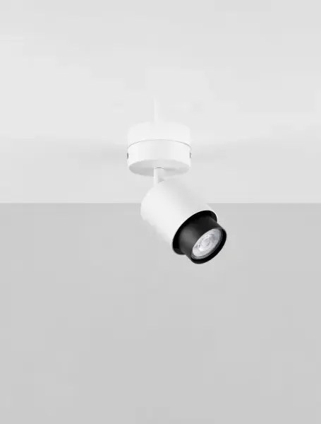 Bílá designová stropní svítilna Ison
