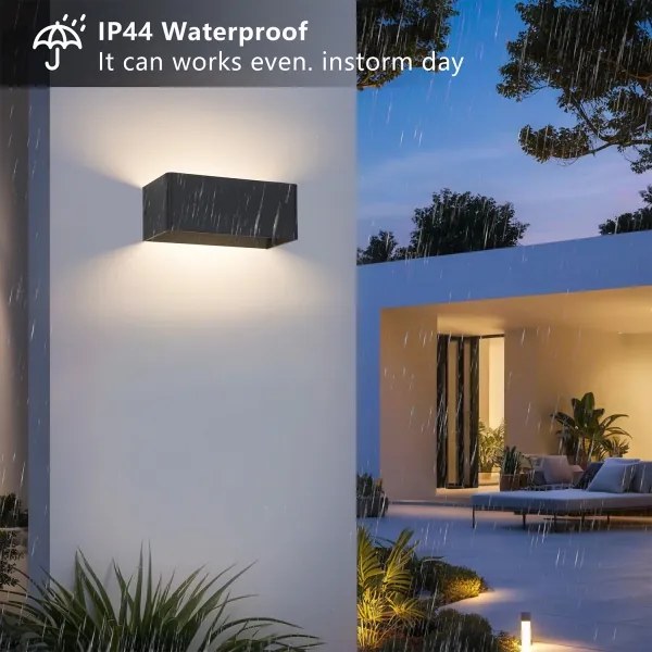 Brilagi - LED Venkovní nástěnné svítidlo DONNANI LED/7W/230V 20 cm černá IP44