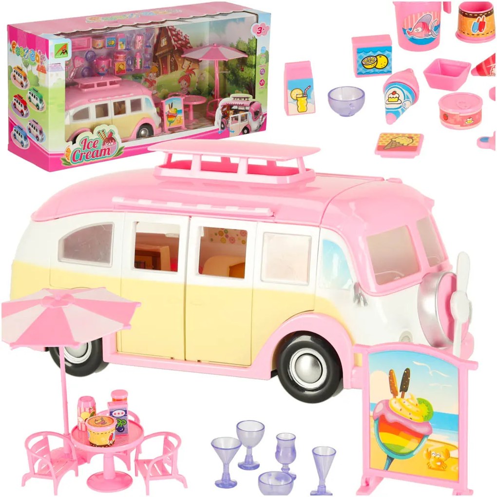 Creative Corner Auto zmrzlinářství karavan skládací stůl židle 30 kusů