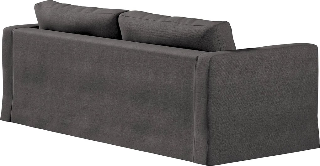 Potah na pohovku IKEA Karlstad 3-místná, nerozkládací, dlouhý barva šedá látka pletený vzor