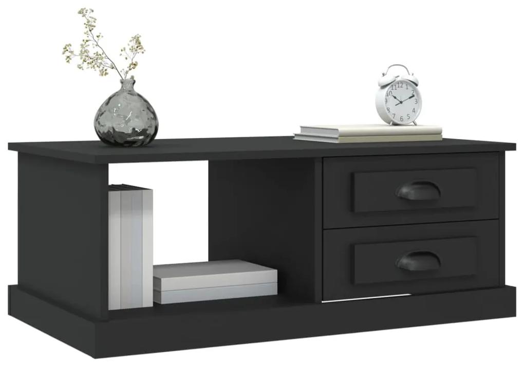 Konferenční stolek černý 90 x 50 x 35 cm kompozitní dřevo - Default Title