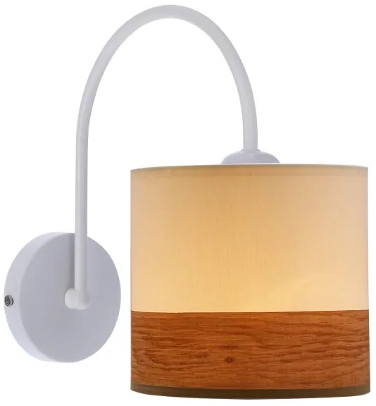Nástěnná lampa BIANCO 1xE27/40W/230V bílá/hnědá