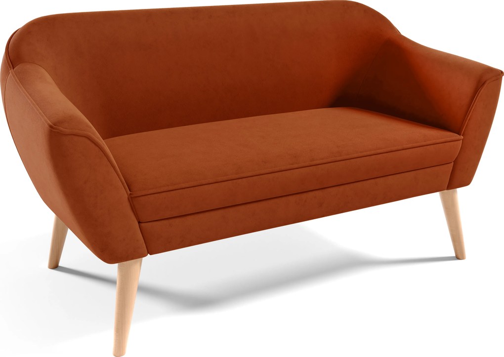 Eka Pohovka FLIX, 150 cm Látka Velutto: Černá (Velutto 20), Výběr nohou: Černé