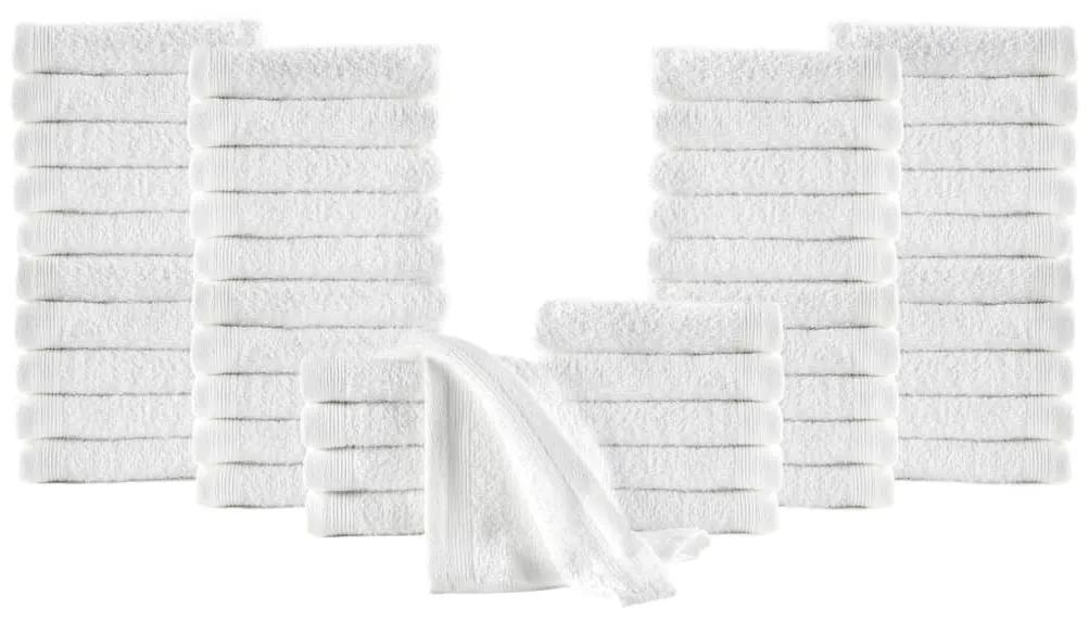 134617 vidaXL Sada ručníků pro hosty 50 ks bavlna 350 g/m² 30 x 50 cm bílá