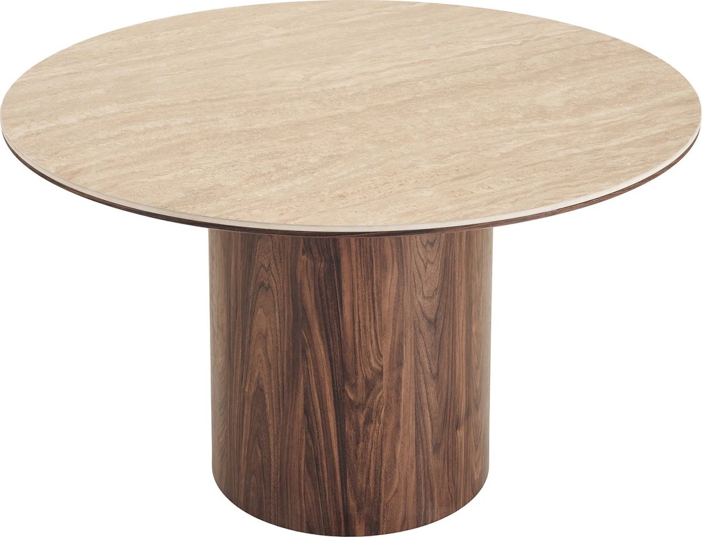 House Nordic Jídelní stůl DELPHI tmavě hnědý ø120 cm 2203146