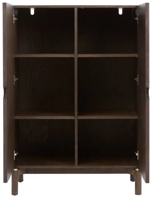 Designová skříňka Takayoshi 130 cm tmavě hnědá