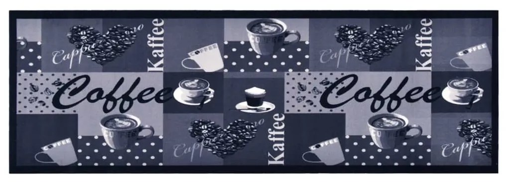 Kuchyňský koberec pratelný Coffee modrý 60 x 180 cm 315968