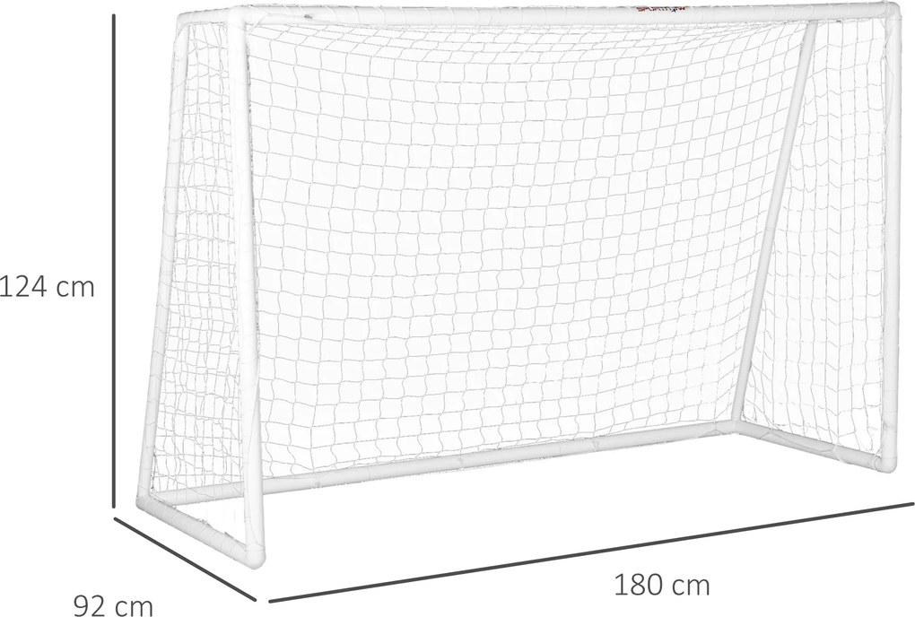Fotbalová brána SPORTNOW 2,4 x 1,8 m s sítí, přenosná fotbalová kurník do zahrady nebo parku, tréninková brána, PVC tyče a kotvy do země, rychlou mont