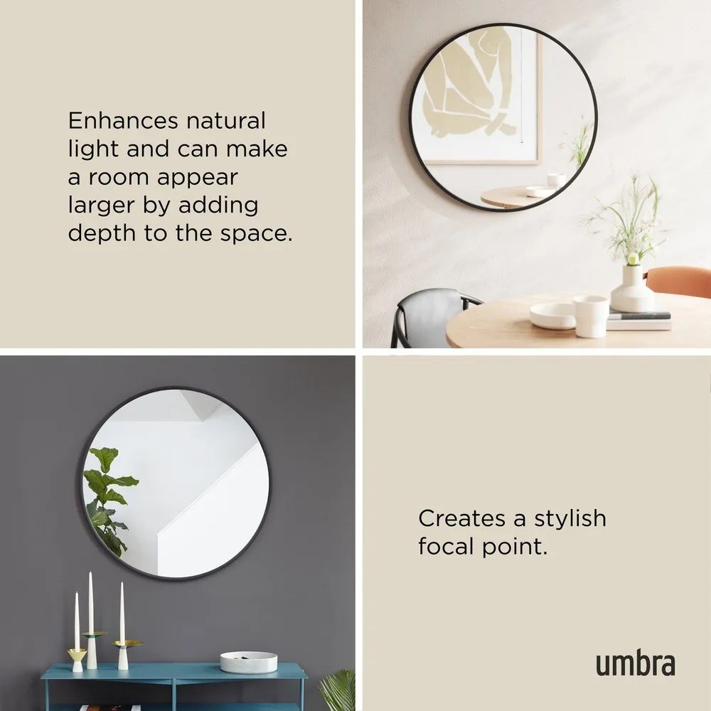 Nástěnné zrcadlo ø 94 cm Hub – Umbra