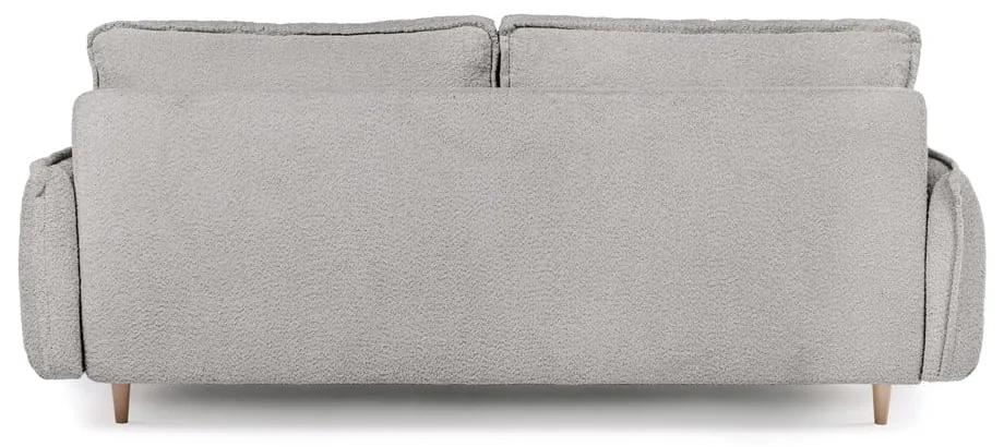 Šedá rozkládací pohovka z textilie bouclé 215 cm Patti – Bonami Selection