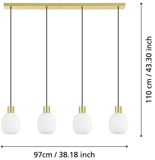 Eglo 900306 - Lustr na lanku MANZANARES 4xE27/40W/230V