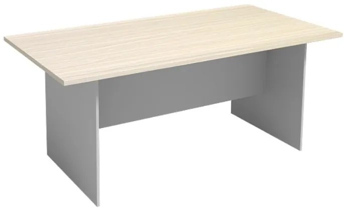 Jednací kancelářský stůl PRIMO GRAY, 180x90 cm, šedá/bříza