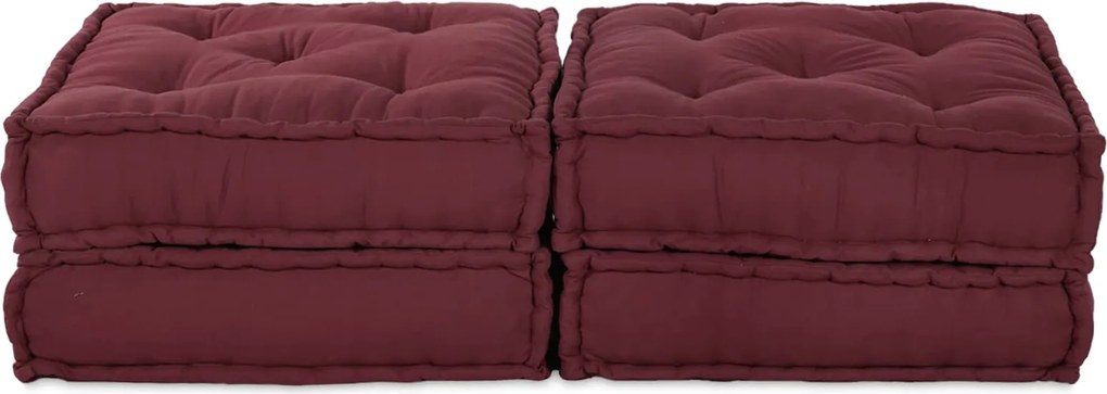 Modulová pohovka 2 ks Textil Bordó 140 x 70 x 36 cm 3315075