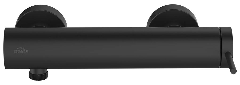 Invena Kalitea, nástěnná sprchová baterie 150mm, černá matná, INV-BN-72-004-V