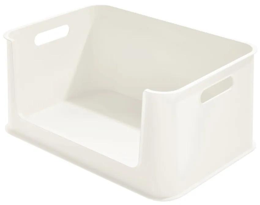 Bílý úložný box iDesign Eco Open, 43 x 30,2 cm
