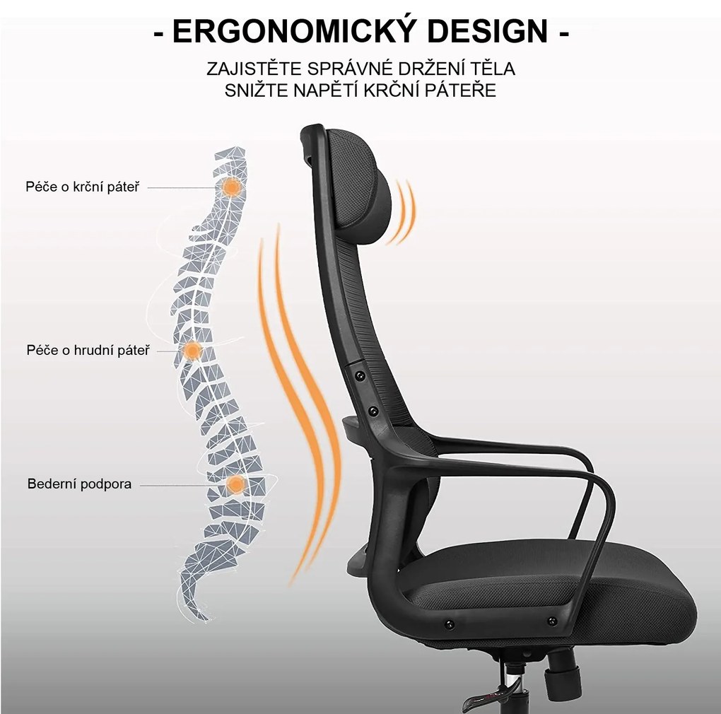 ANTARES - Kancelářská židle FARO, Černá