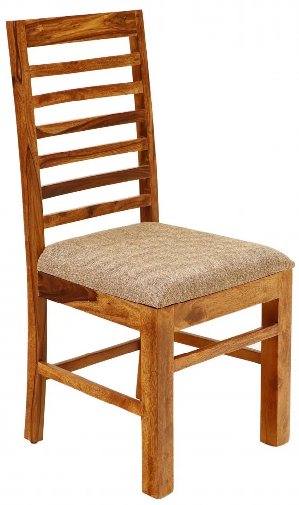 Židle Rami s polstrovaným sedákem z indického masivu palisandr Ořech