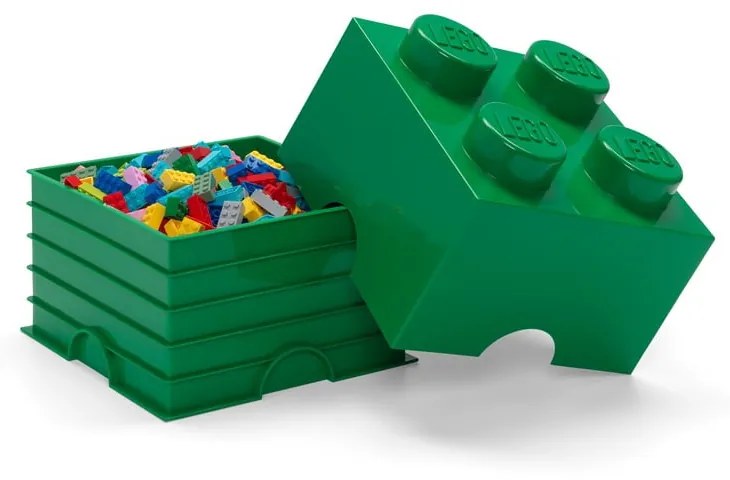 Zelený úložný box čtverec LEGO®