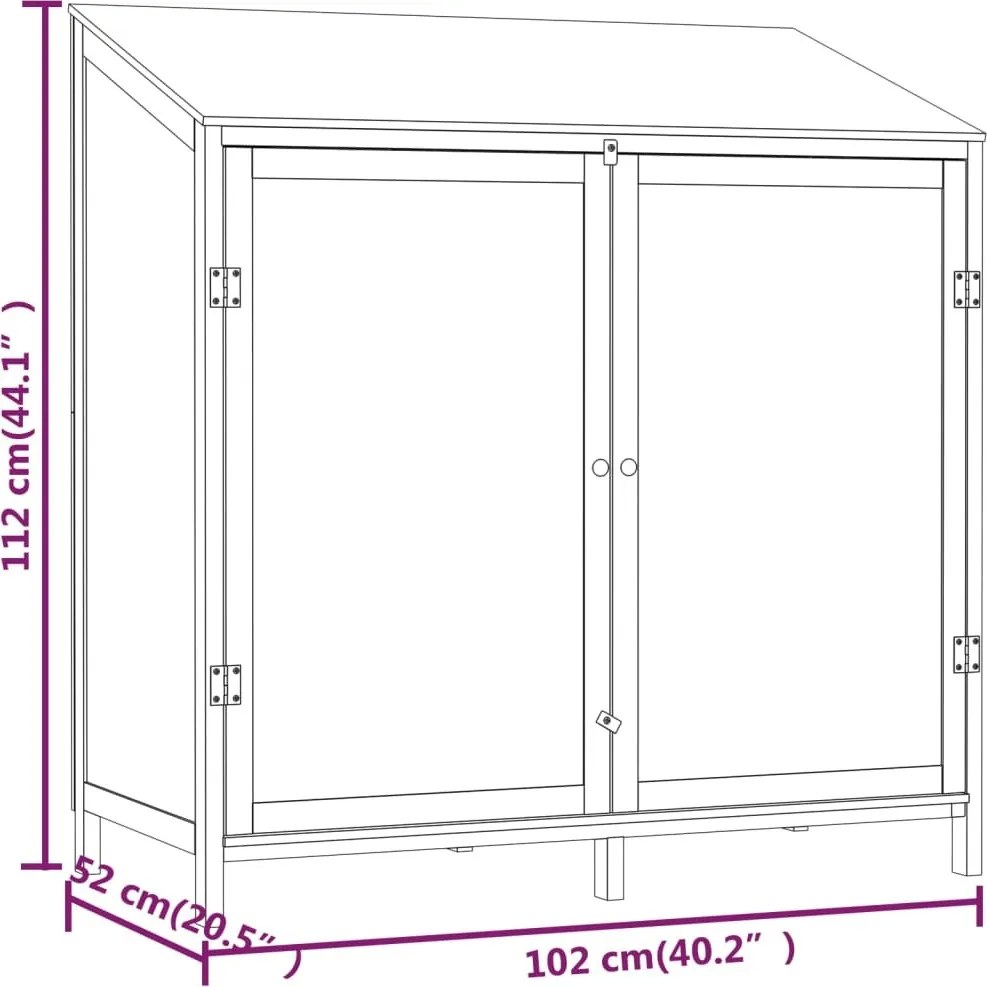 vidaXL Zahradní kůlna 102 x 52 x 112 cm masivní jedlové dřevo [152182] Barva: Přírodní