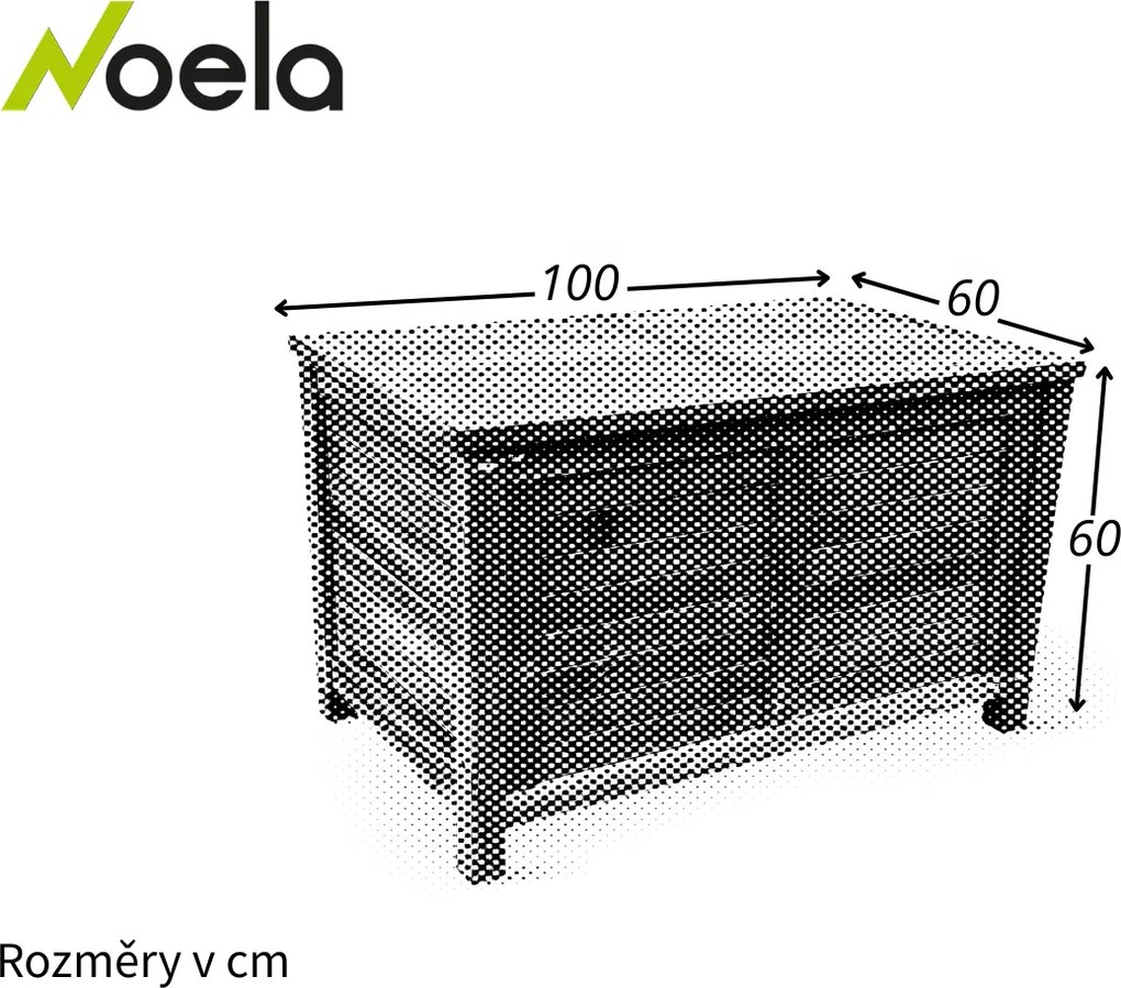 Noela Zahradní dřevěná truhla I. na polstry 100 cm