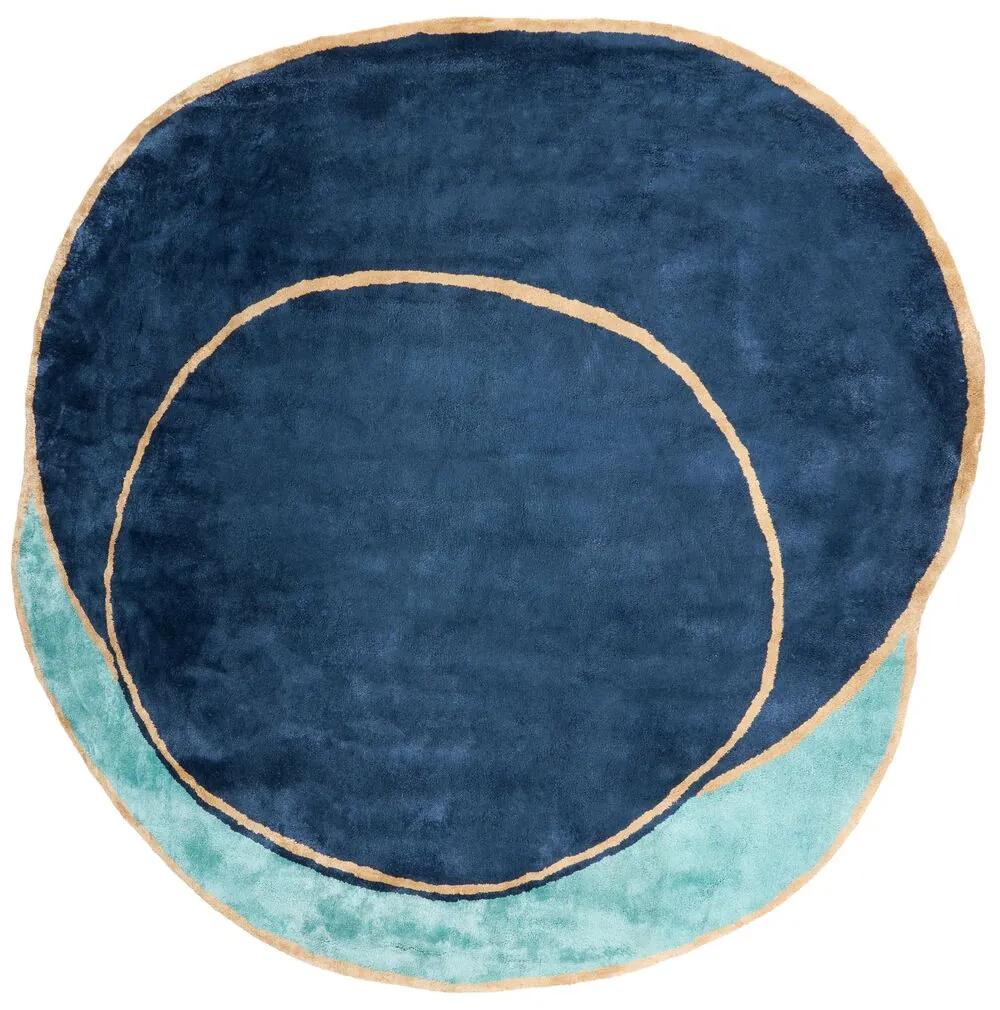 Viskózový koberec 200 x 200 cm námořnická modrá KANRACH Beliani