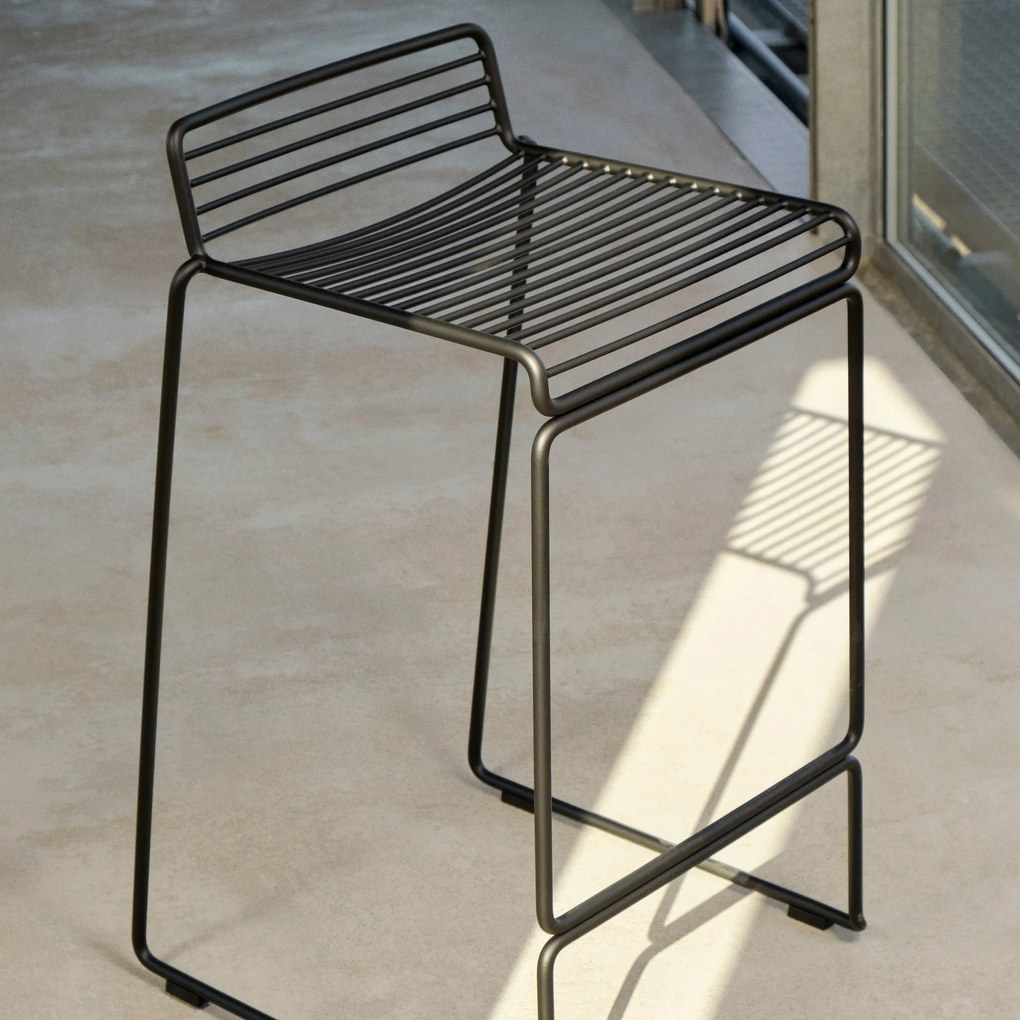 HAY Barová židle Hee Bar Stool High, Black